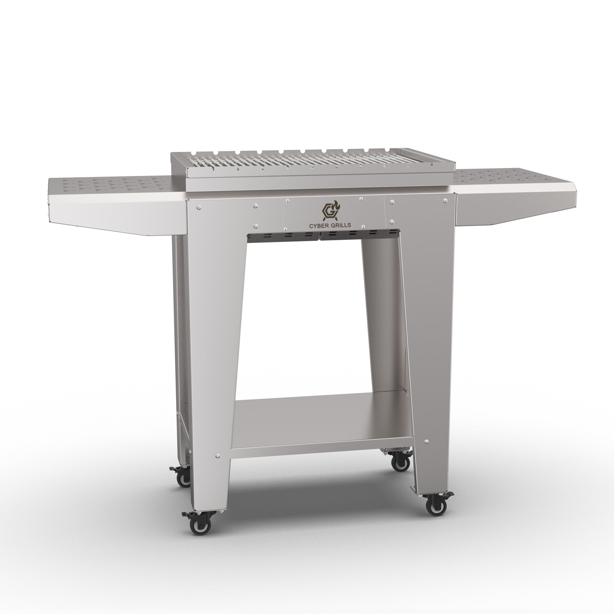 Heavy Duty Stainless Steel Stand Up Collapsible Charcoal Grill | Large