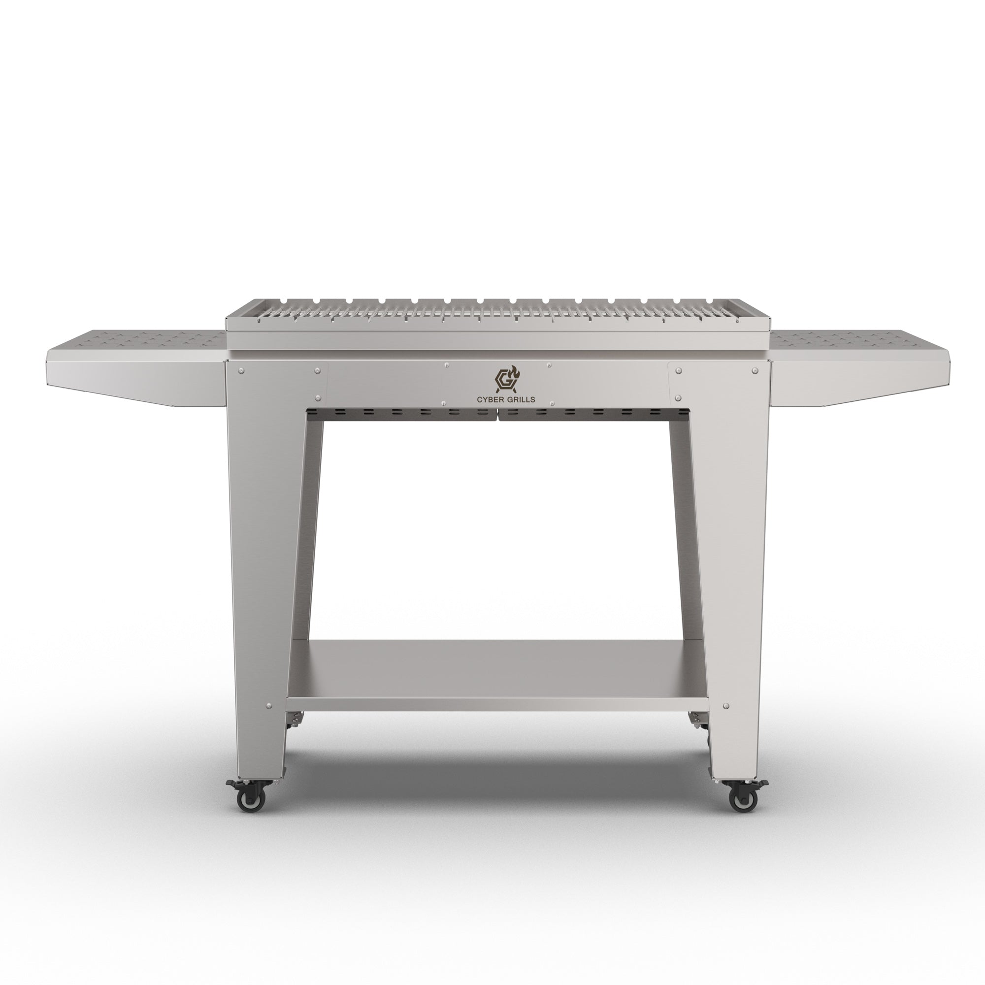 Heavy Duty Stainless Steel Stand Up Collapsible Charcoal Grill | Large