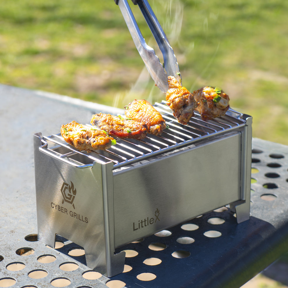 Portable Foldable Small Charcoal Grill & BBQ | Camping Stove | Stainle