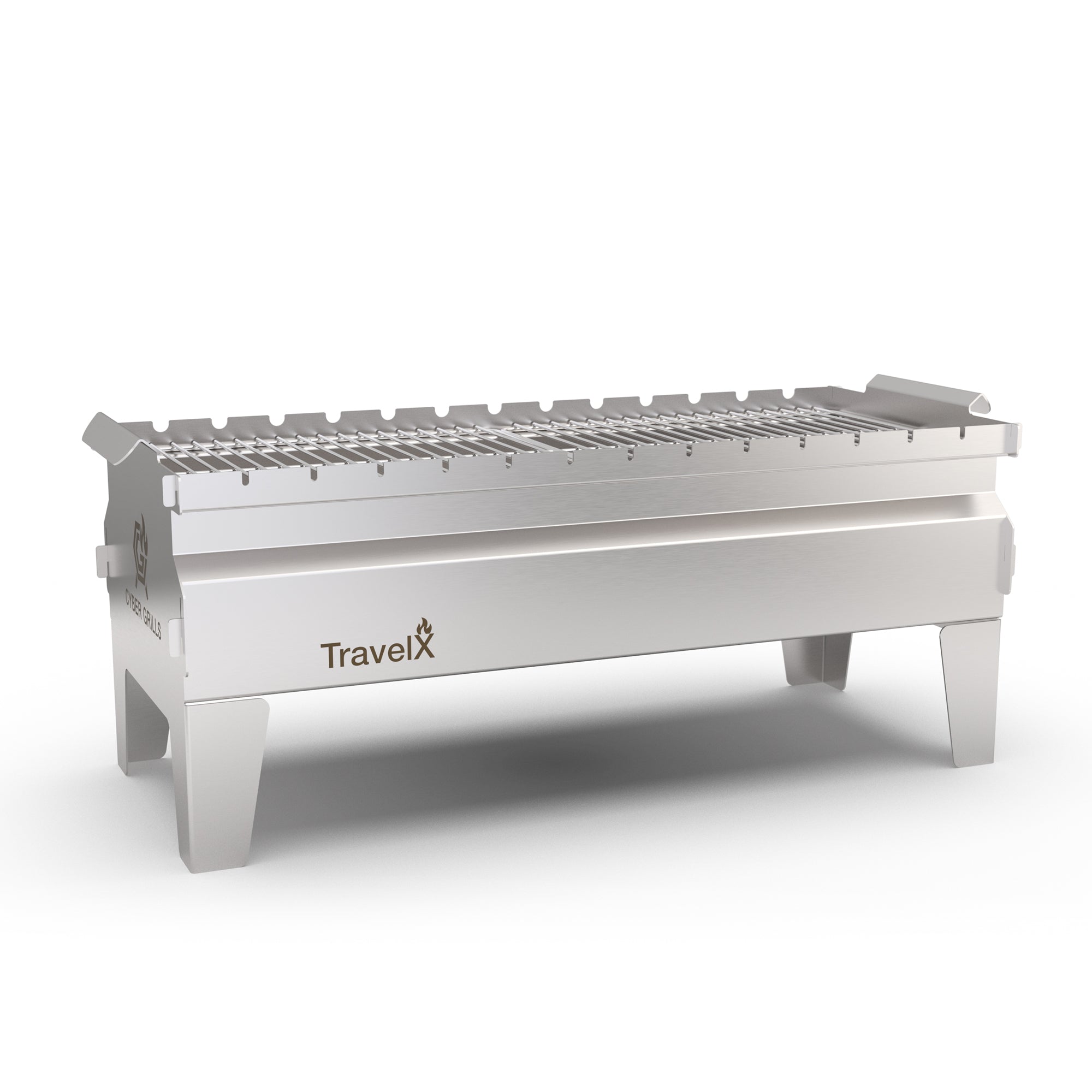 Collapsible Charcoal Grill | Sleek BBQ Camping Stove | Low Profile Fol